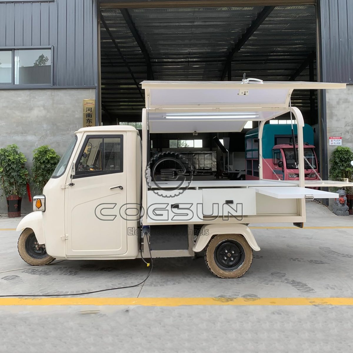 10.5FT Piaggio APE Food Trailer | Ice Cream Food Trucks for Sale - Cogsun