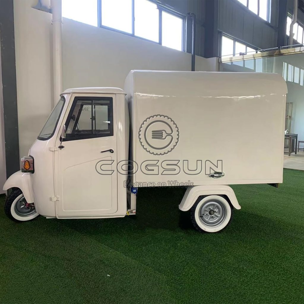 10.5FT Piaggio APE Food Trailer | Ice Cream Food Trucks for Sale - Cogsun