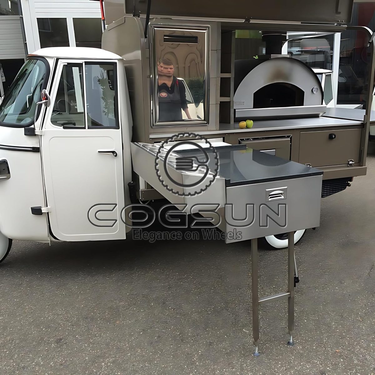 Customized Piaggio APE Food Truck | Pizza Food Truck for Sale - Cogsun