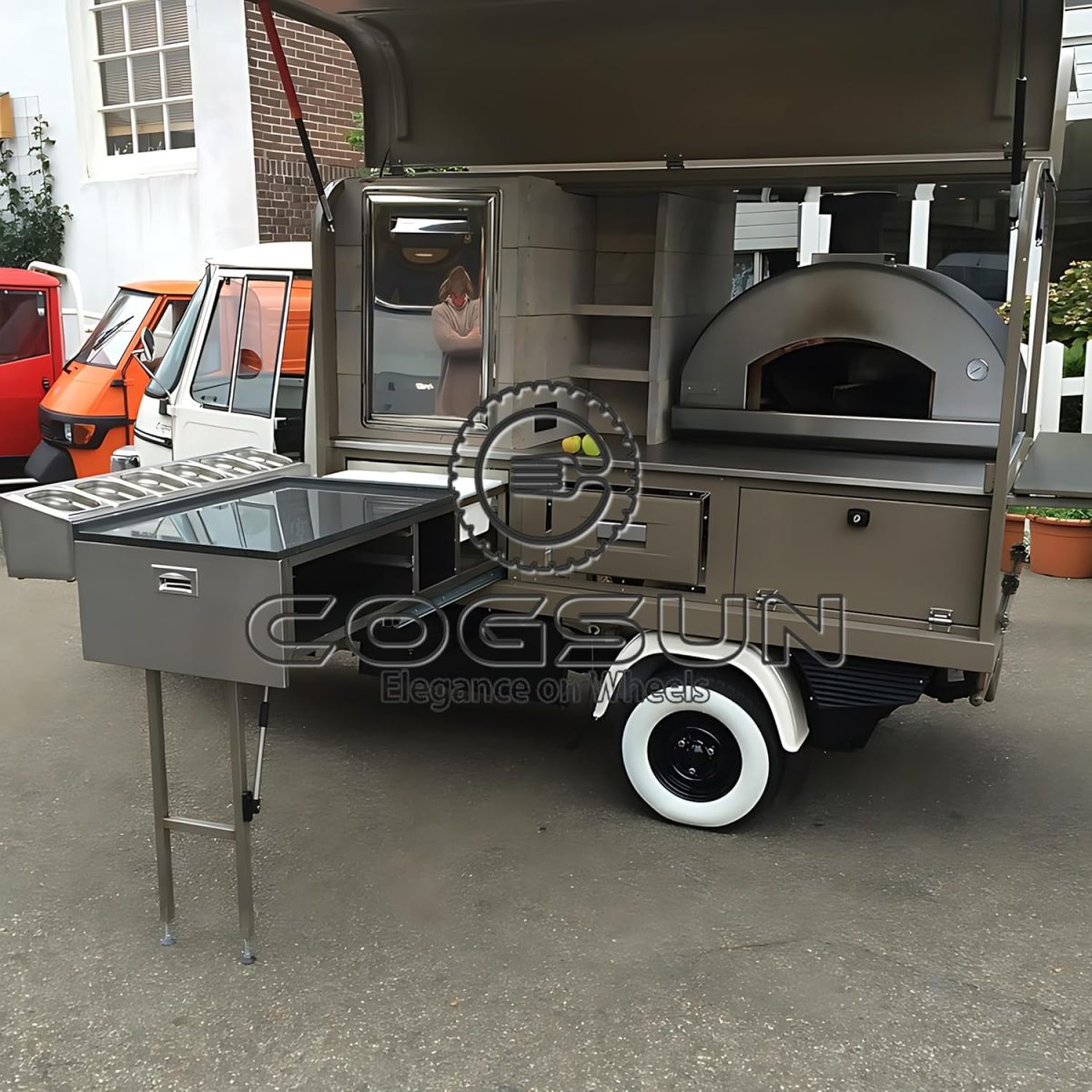 Customized Piaggio APE Food Truck | Pizza Food Truck for Sale - Cogsun