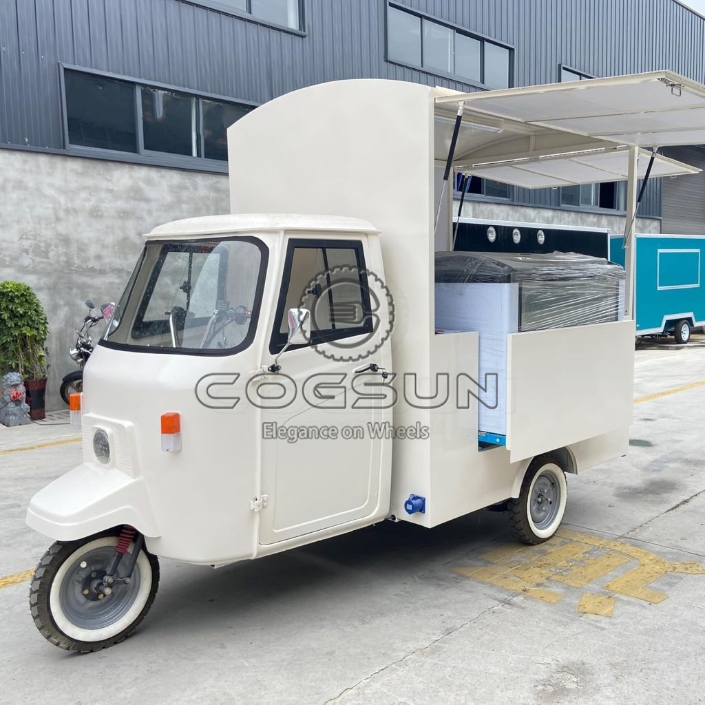 Electric Piaggio APE Food Truck | Mobile Hot Dog Food Truck for Sale ...