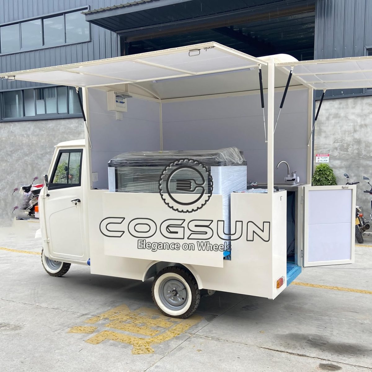 Electric Piaggio APE Food Truck | Mobile Hot Dog Food Truck for Sale ...