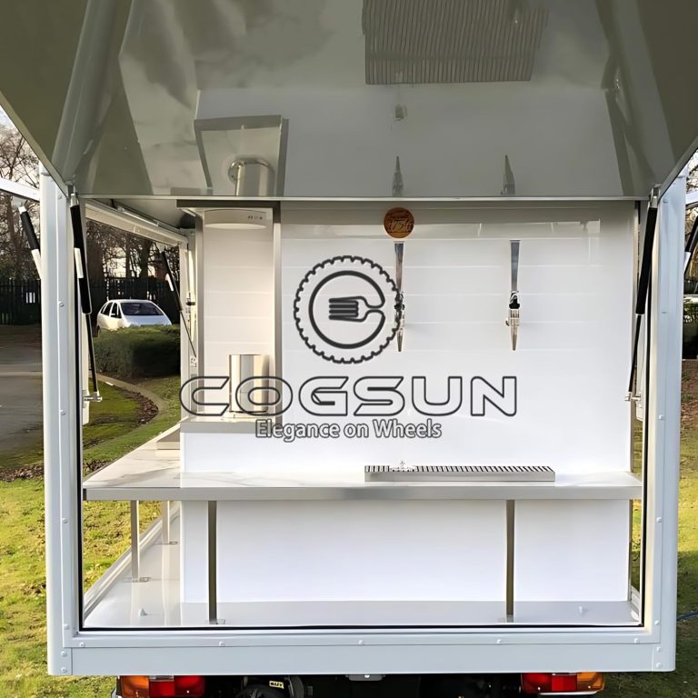 High Quality White Piaggio Food Truck | Mobile Trailer for Sale - Cogsun