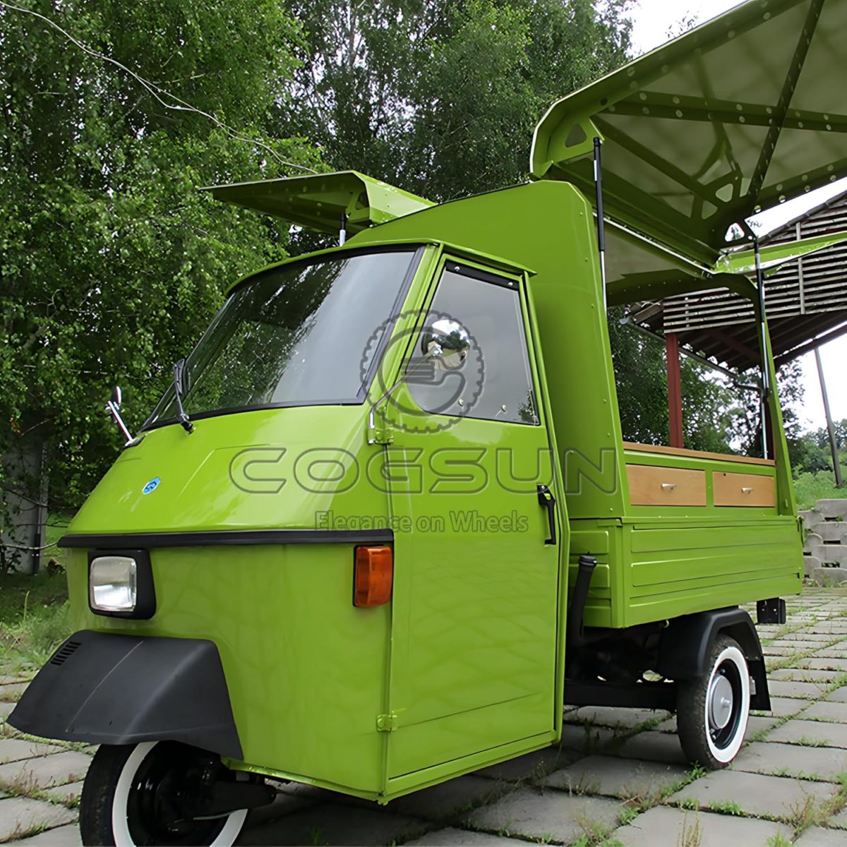 10.5FT Small Piaggio APE Food Truck with 4 Drawers | Electric Three ...