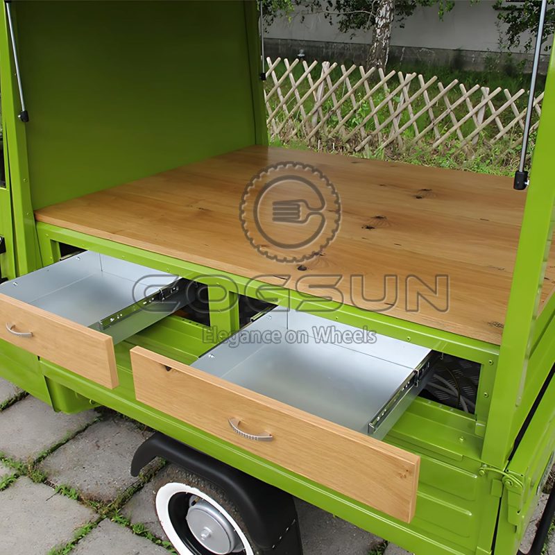 10.5FT Small Piaggio APE Food Truck with 4 Drawers | Electric Three ...