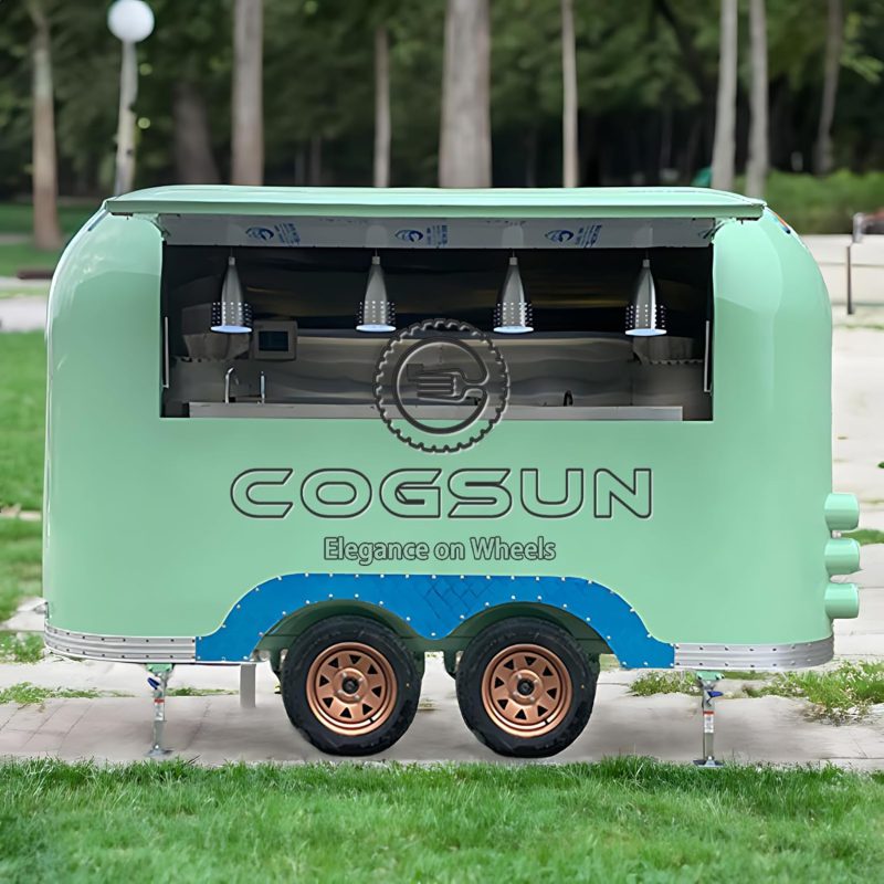 11.5FT Green Airstream Food Trailer | Concession Camping & Garden Food ...