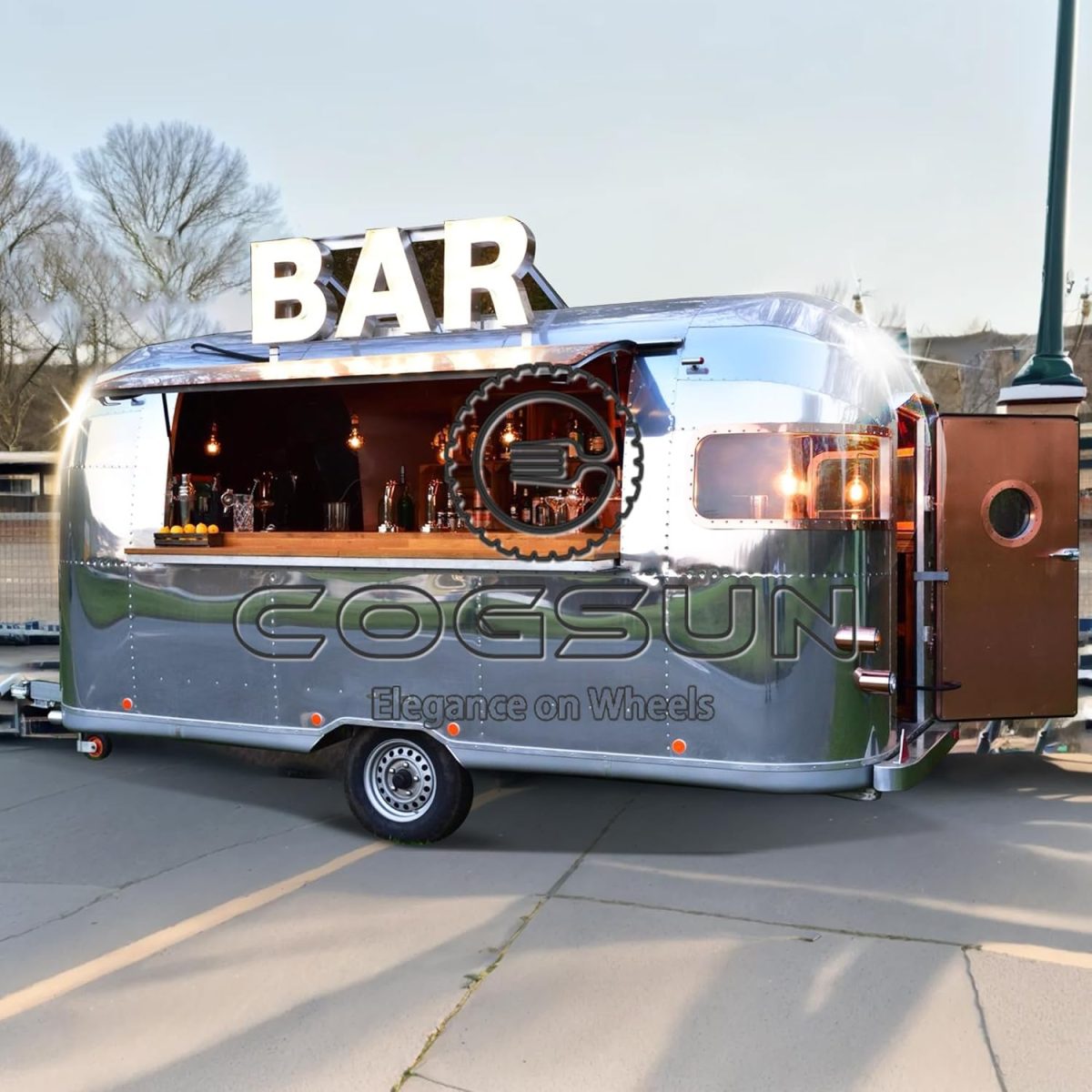 11.5FT Polished Airstream Bar Trailer | Street Concession Mobile Food ...