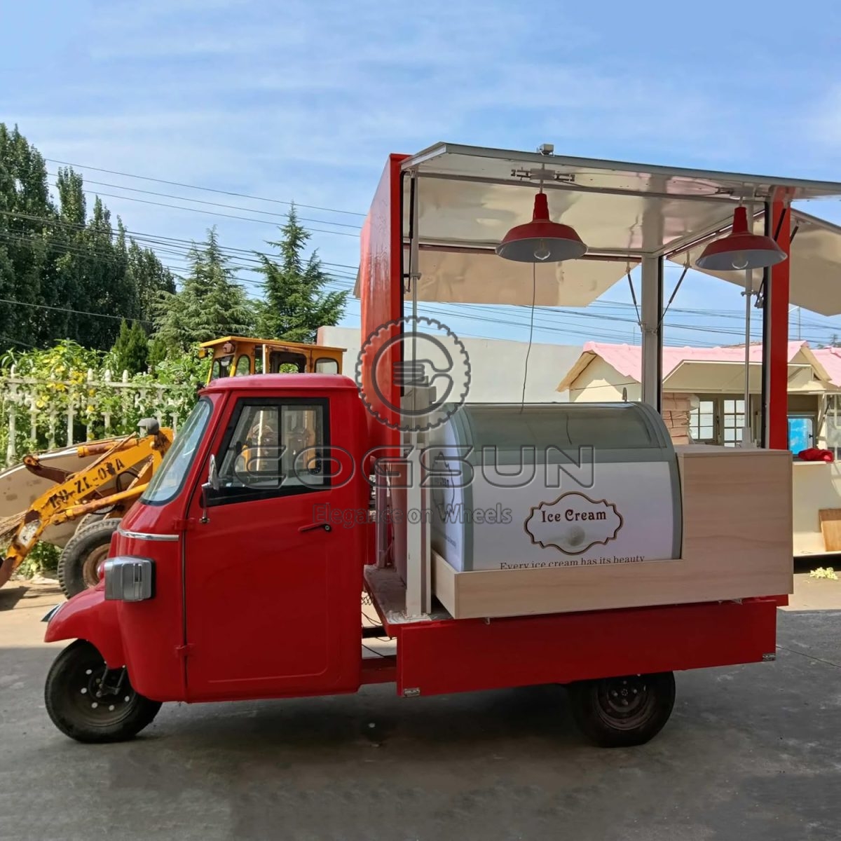 12FT Red Lift-Up Piaggio APE Food Truck | Commercial Electric Food ...