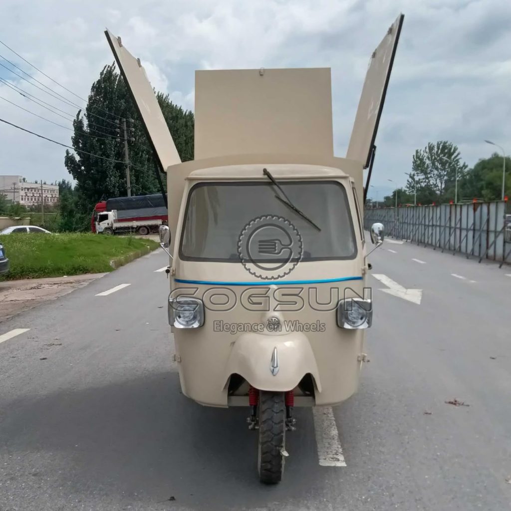 Beige Beer Piaggio APE Truck with 4+2 Tap Kegerator | Portable Beer ...