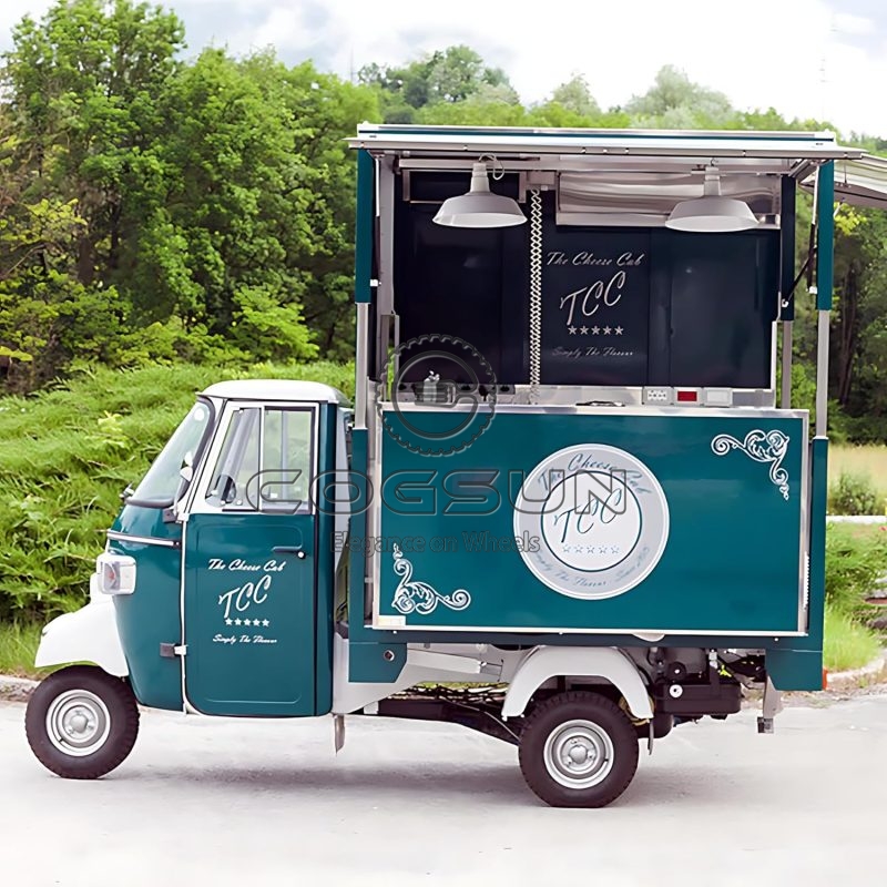 Custom Piaggio APE Food Truck with Refrigerator | Concession Cheese ...