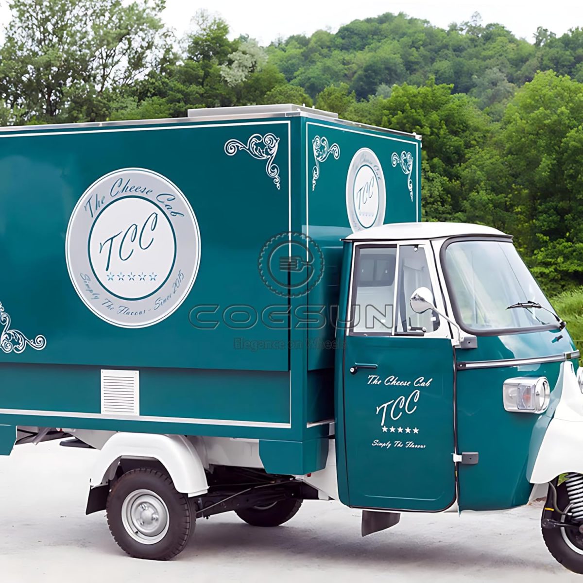 Custom Piaggio APE Food Truck with Refrigerator | Concession Cheese ...