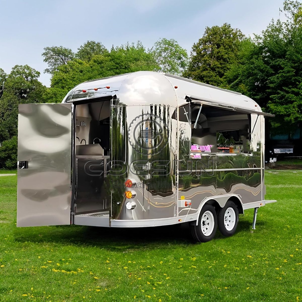 DIY Concession Mobile Airstream Food Trailer | Fast Food Mirror Trailer ...