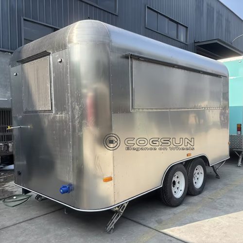 13FT Sheet Metal Airstream Food Trailer for Street - Cogsun